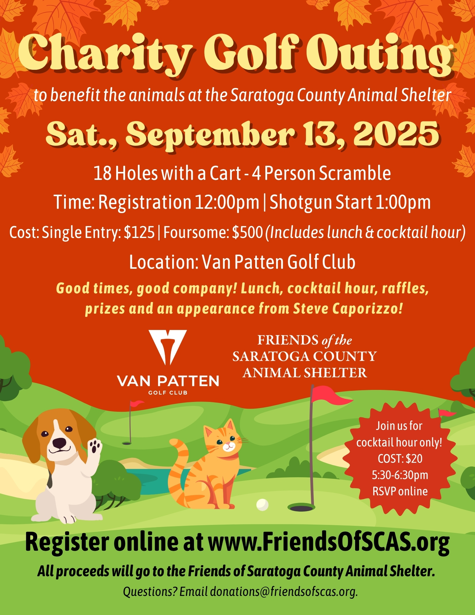 Charity Golf Outing to Benefit Friends of SCAS